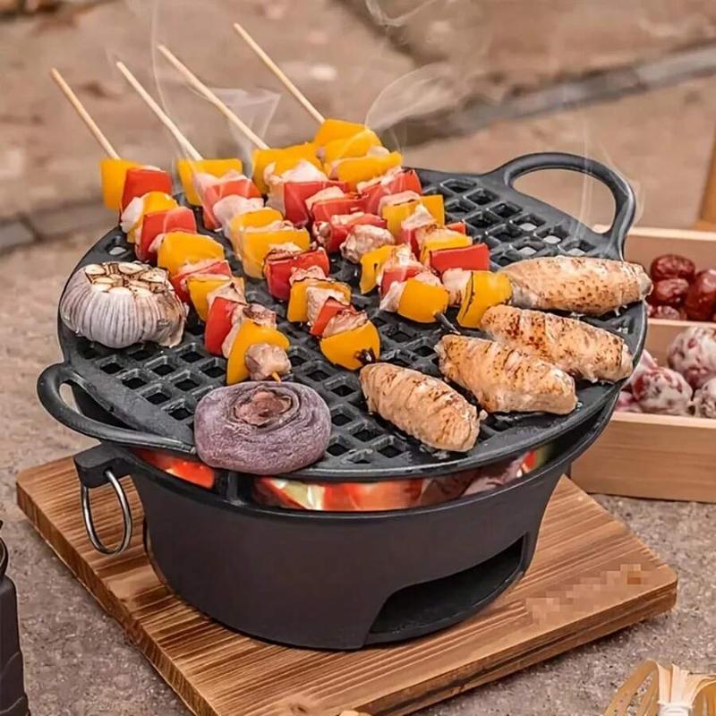Round Barbecue Grill, Portable Camping Stove, Picnic Barbecue Party ...