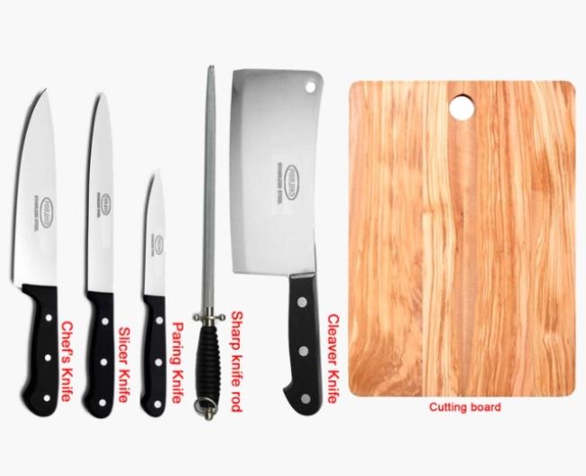 6 ln 1 Stainless Steel Kitchen Knives Set And Durable Chopping - TikTok ...