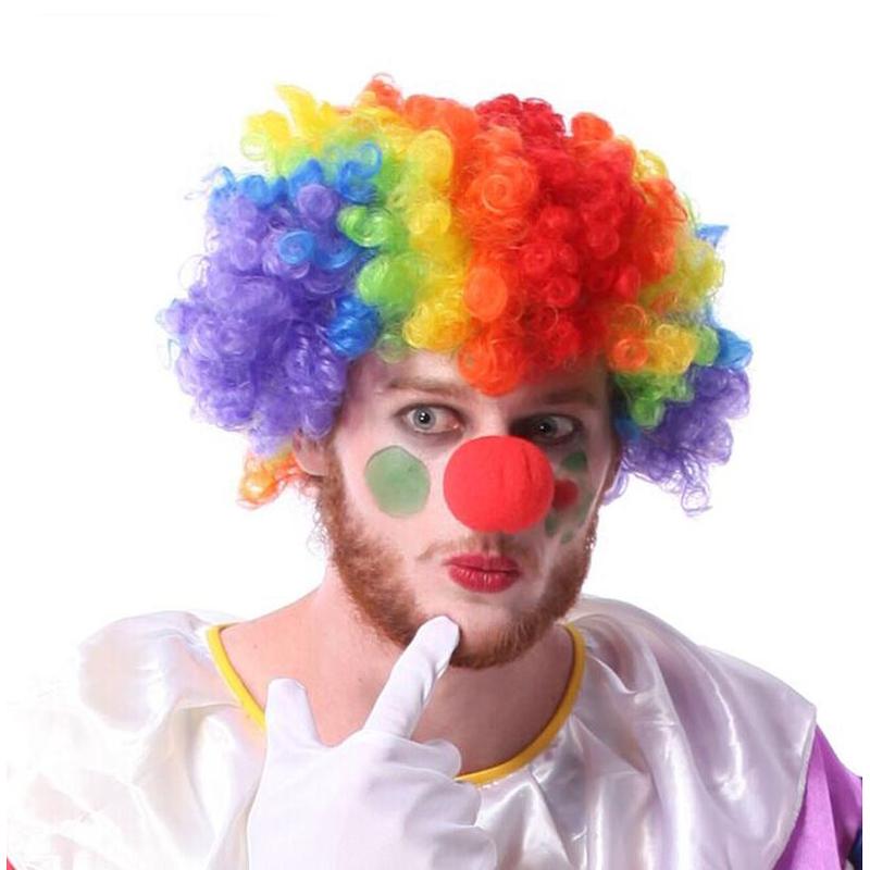 Wig badut afro hitam rambut keriting pendek ikal halus wig baru - Shop ...