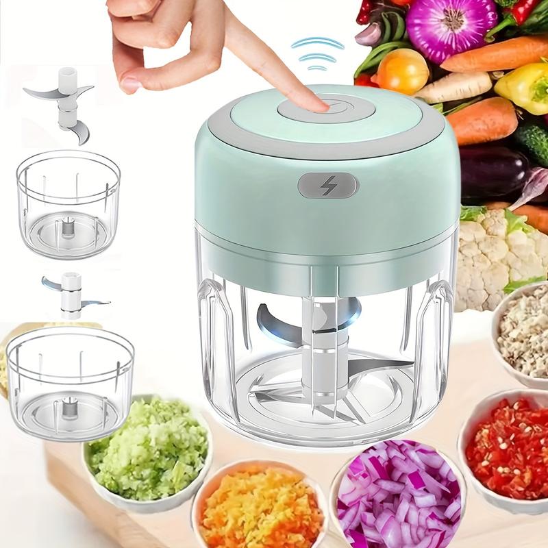 Electric Mini Garlic Chopper,Portable Mini Mincer Electric Food ...
