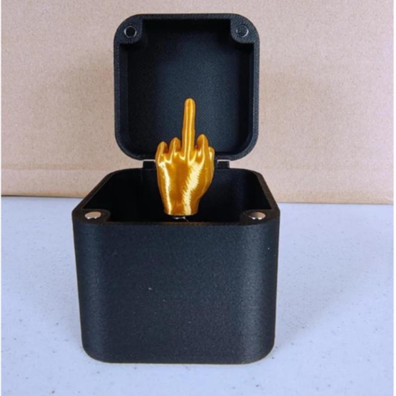 Middle Finger Design Gift Box, 1 Count Creative Gift Box, Funny ...