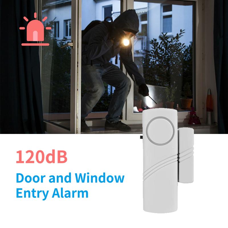 Door and Window Entry Alarm 120dB High Pitched Alarm Wireles - TikTok ...