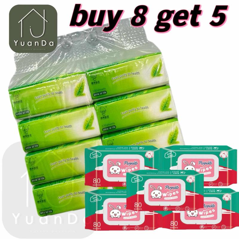 (Buy 5 get 8 free) miya 300 Sheets x 8 Pack) Organic Green Tea - TikTok ...
