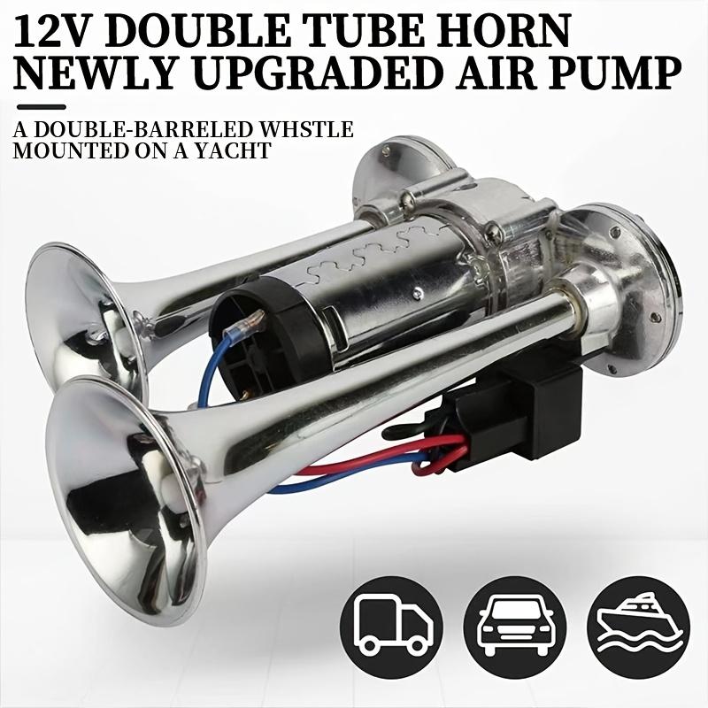 Train type whistle super loud dual tube horn air horn kit, with ...
