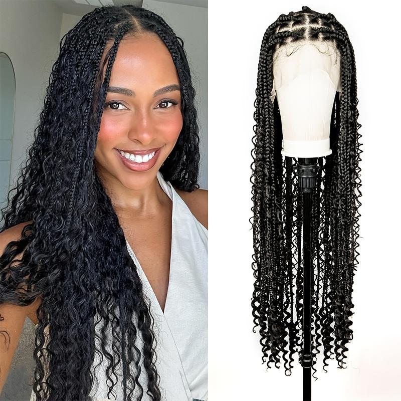 Full Lace Wig Box Braided Wigs Lace Front Knotless Box Braids Lace ...