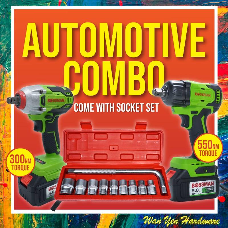 AUTOMOTIVE COMBO Set - Bossman Cordless Impact Wrench (BIW91 - TikTok ...