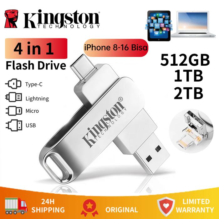 Promo 2TB/Kingston Flashdisk 4 in 1 type c 1TB 3.0 usb High Speed 2TB ...