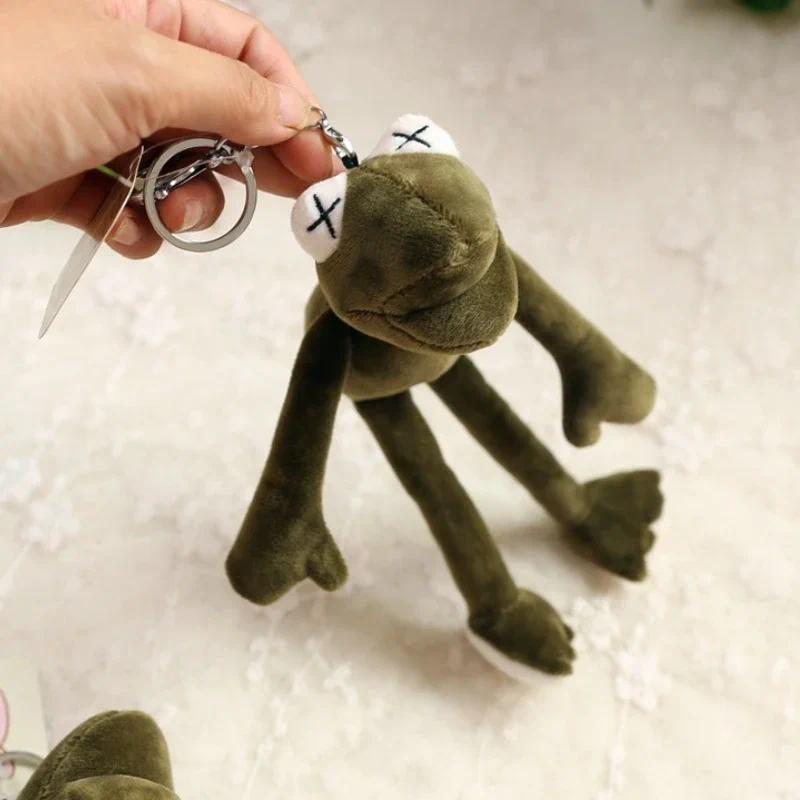 Frog Plush Keychains Funny Cartoon Rings Key Holder Porte Pendant Soft ...