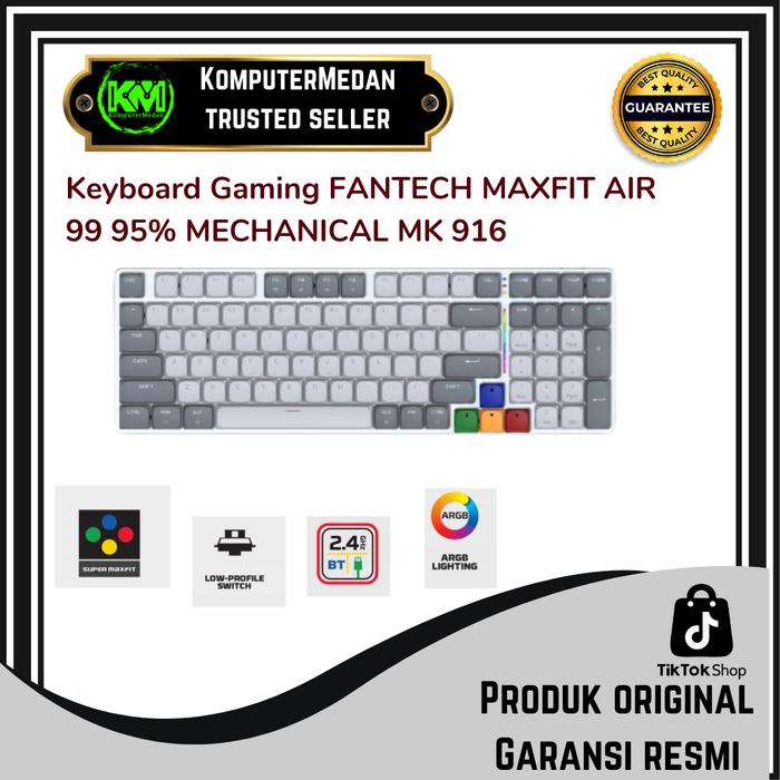Promo Keyboard Gaming FANTECH MAXFIT AIR 99 95% MECHANICAL MK 916 Grey ...
