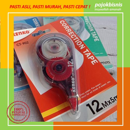 TIP EX KERTAS / CORRECTION TAPE /TIPE X ROLL CORRECTION 12M KENKO ...