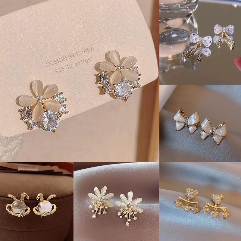 Anting-anting Bunga, Gaya Korea, Trendi dan Ringkas, Anting-anting ...