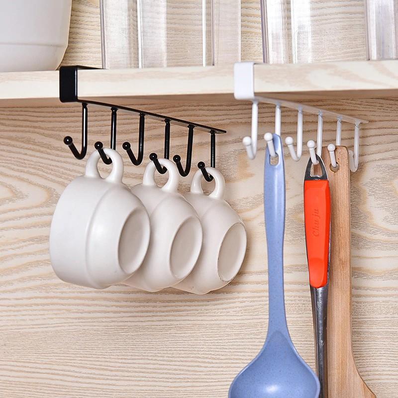 [Rak Gantung 6 Cangkuk Besi] [MALAYSIA STOCK] 6 Row Hooks Metal ...
