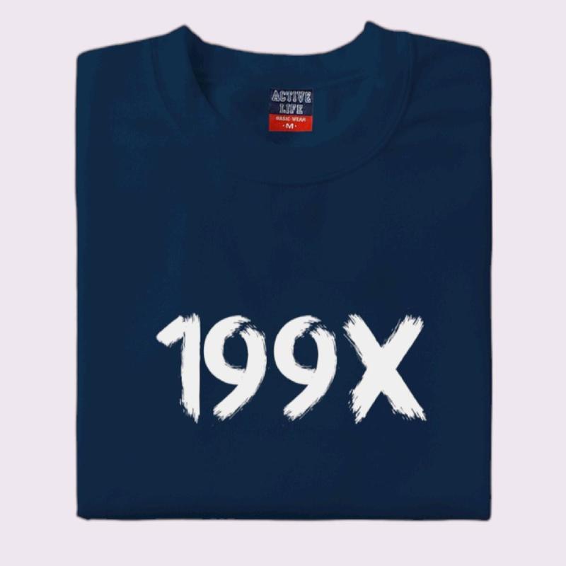 199X T-shirt shirt Unisex Menswear Top Man Round Neck - TikTok Shop ...