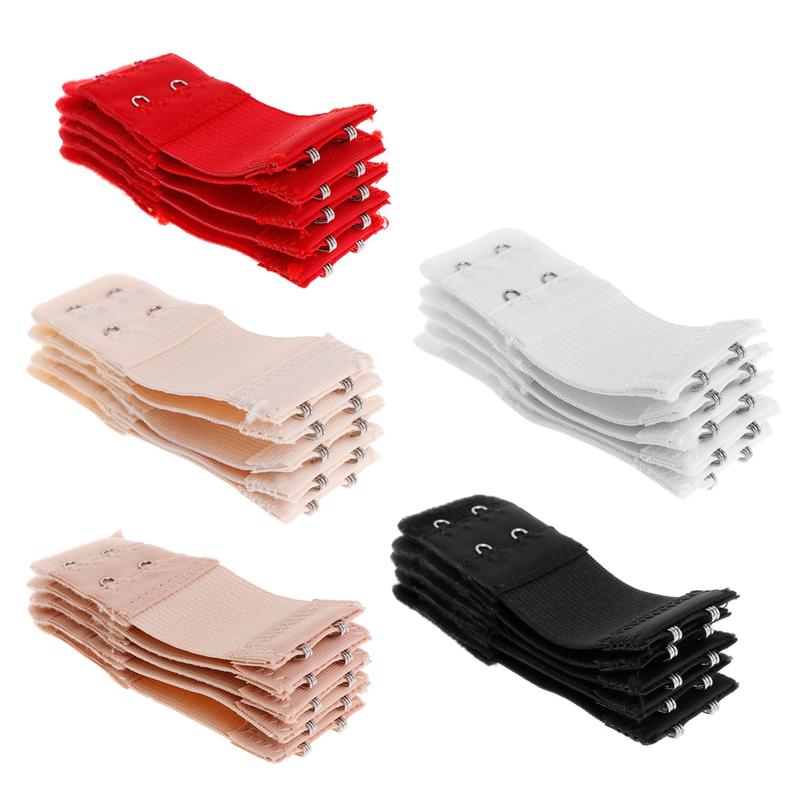 5 Pieces Women's Soft Comfortable Elastic Bra Extenders Bra Extension ...