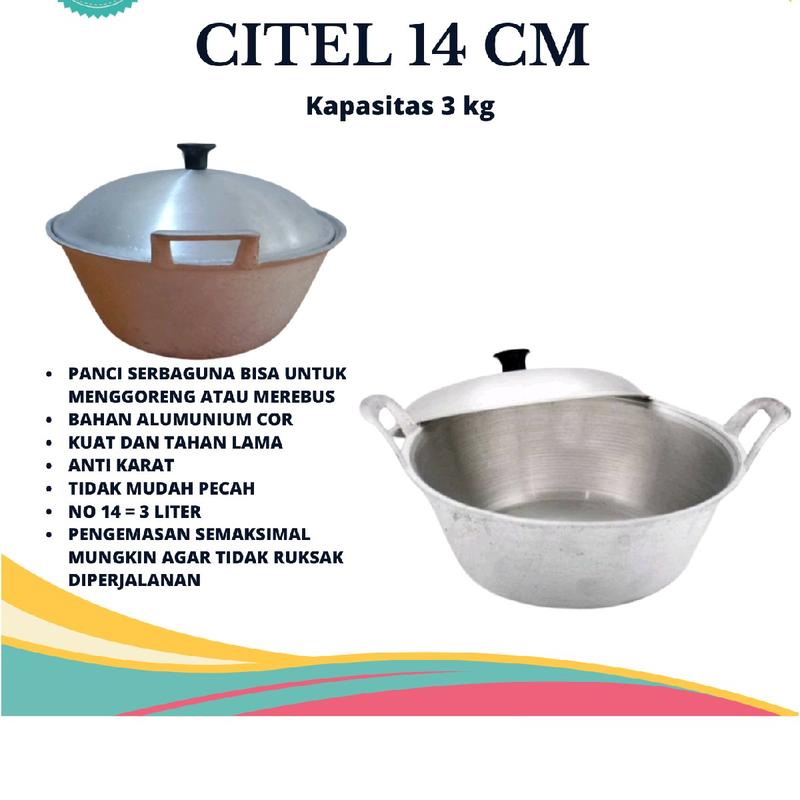Citel Panci Katel Serbaguna 14 Cm Kitchenware - Shop | Tokopedia