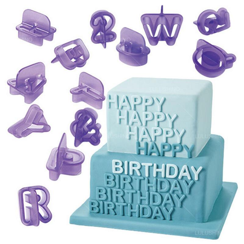 Acuan Kek Pembakar, Ketibaan Baru, dengan Pemegang, 40pcs Abjad ...