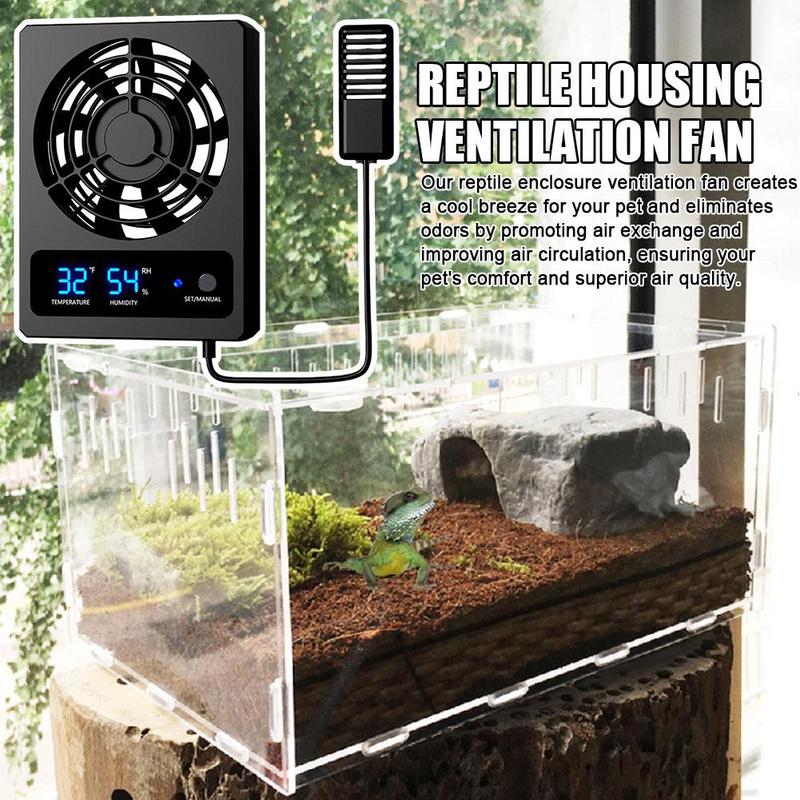 1 Pcs PP Smart Cooling Fan LED Display Cooling Ventilation Cooling ...