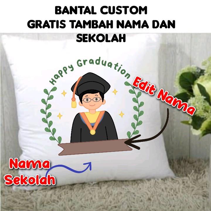 Bantal 30X30 Spesial Hadiah Wisuda Gratis Tambah Nama dan Nama - Shop ...