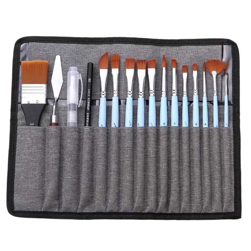 16Pcs Set Berus Cat Artis untuk Berus Lukisan Amalan Permulaan - TikTok ...