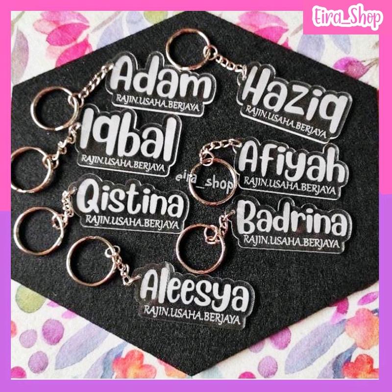 Keychain Ukiran Nama Sendiri ,Boleh Letak Ucapan - TikTok Shop Malaysia