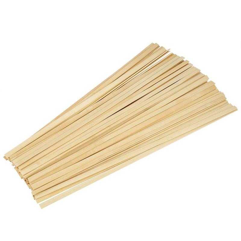 [WETAS] Flat Bamboo Stick Bamboo Sticks Wooden Craft Sticks for ...