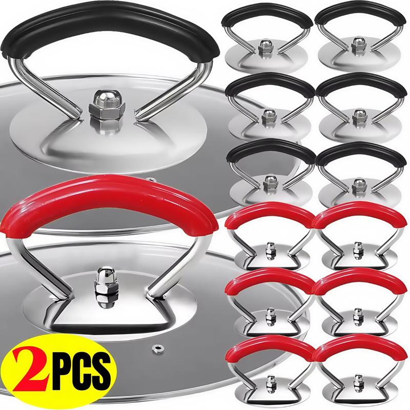 1/2Pcs Stainless Steel Pot Lid Handles Cookware Anti-Heat Handle ...