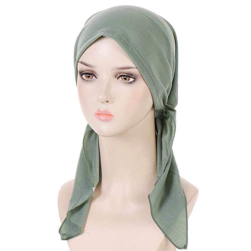 Tudung Fesyen Muslim, Warna Pepejal, Turban Bonet, Pembalut Kepala ...