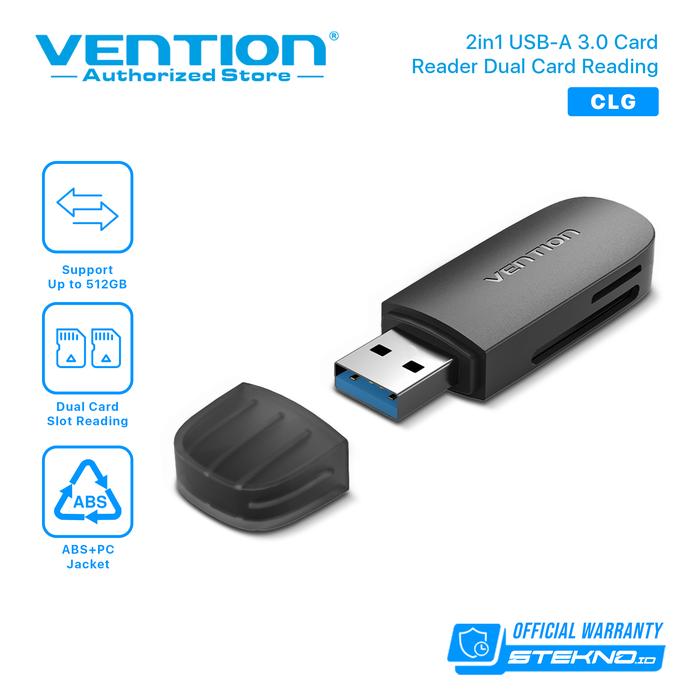 Promo Vention 2in1 Usb 3.0 Card Reader Micro Sd Dual Slot Simultaneous ...