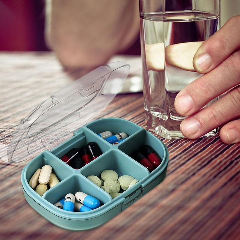 Weekly Pill Organizer 6 Grids Tablets Case Sealed Candy Box - TikTok ...