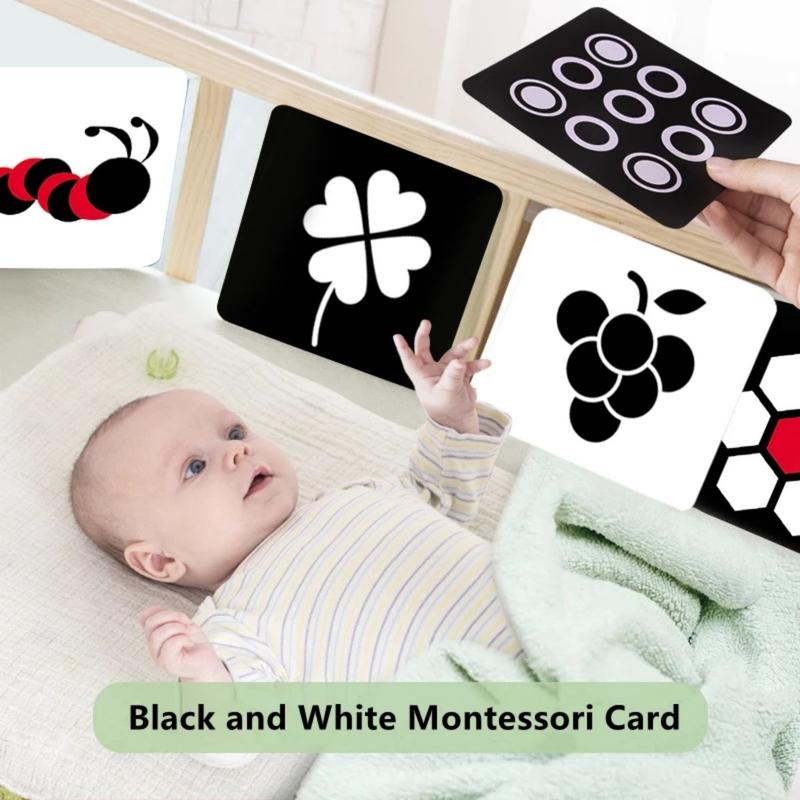 Early Learning Educational Toys for Baby Black White Visual Stimulation ...