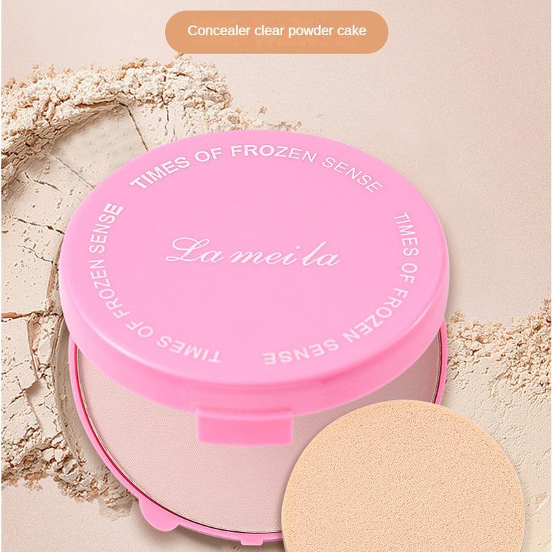 Lameila 3 Colors Pressed Powder Oil Control, Concealing Setting ...