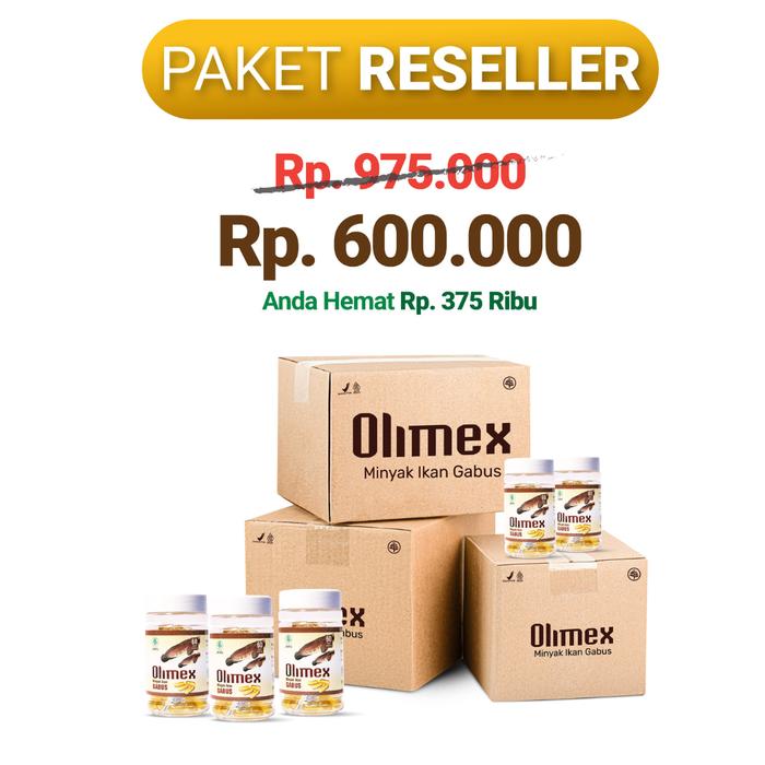 Promo Paket Resseler Kapsul Olimex Minyak Ikan Gabus Cicil 0% 3x - Kota ...