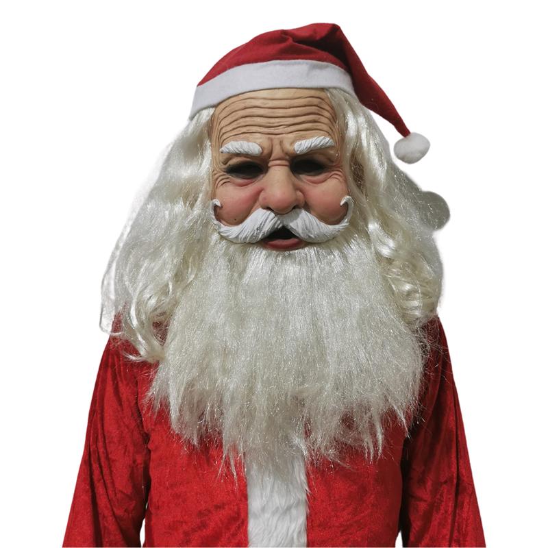 Christmas Face Mask, Santa Clause Latex Mask Headgear Cospla - TikTok ...
