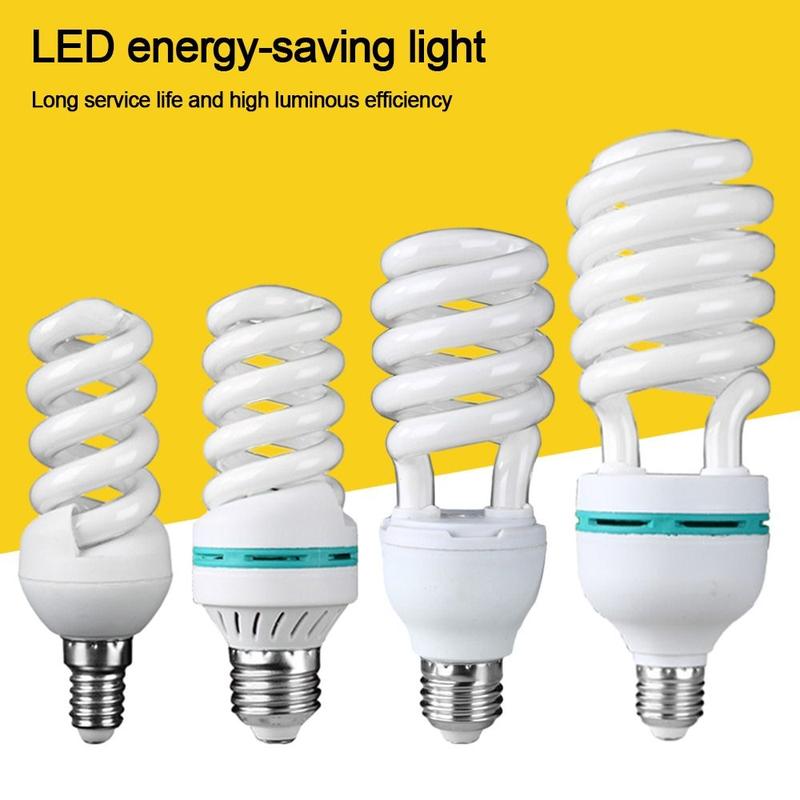 New No Flicker Spiral Light Bulb White light AC220V Bright Bulbs ...
