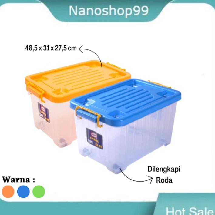 Box penyimpanan Container Box 30 Liter SHINPO SIP 110 Dengan Roda Stora ...