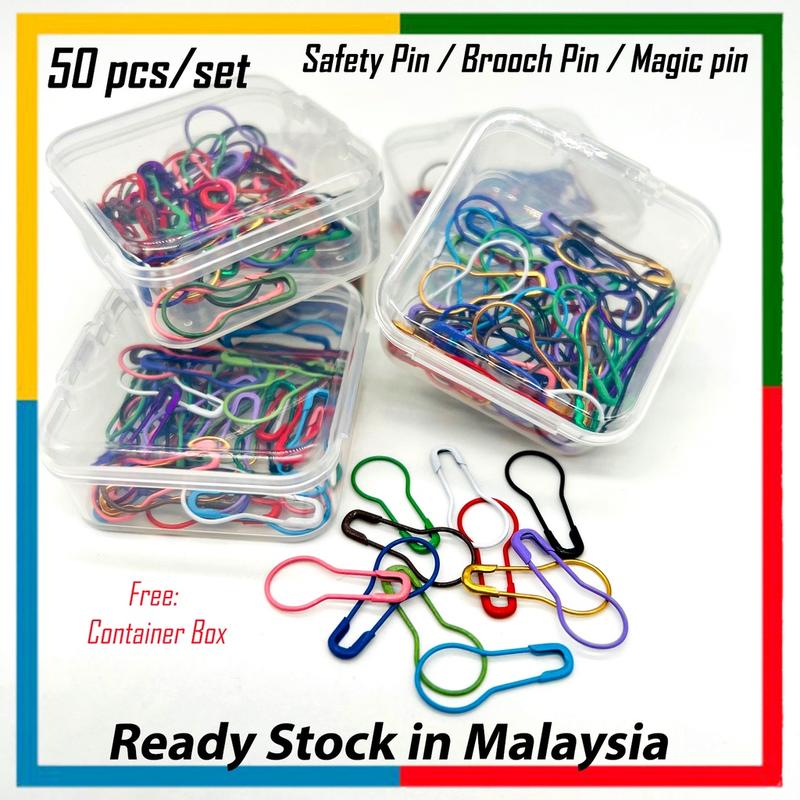 SAFETY PIN / MAGIC PIN / BROOCH PIN - 50pcs/set - Stationery - TikTok ...