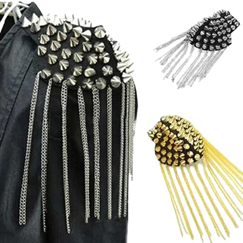 Brooch Charming Tassel Chain Punk Style Shoulder Board Mark Brooch ...