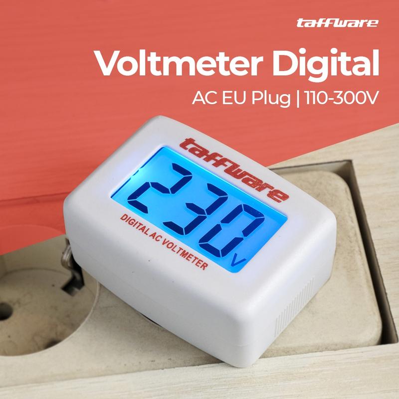 Alat Pengukur Listrik Voltmeter Digital AC EU Plug 110-300V - Shop ...