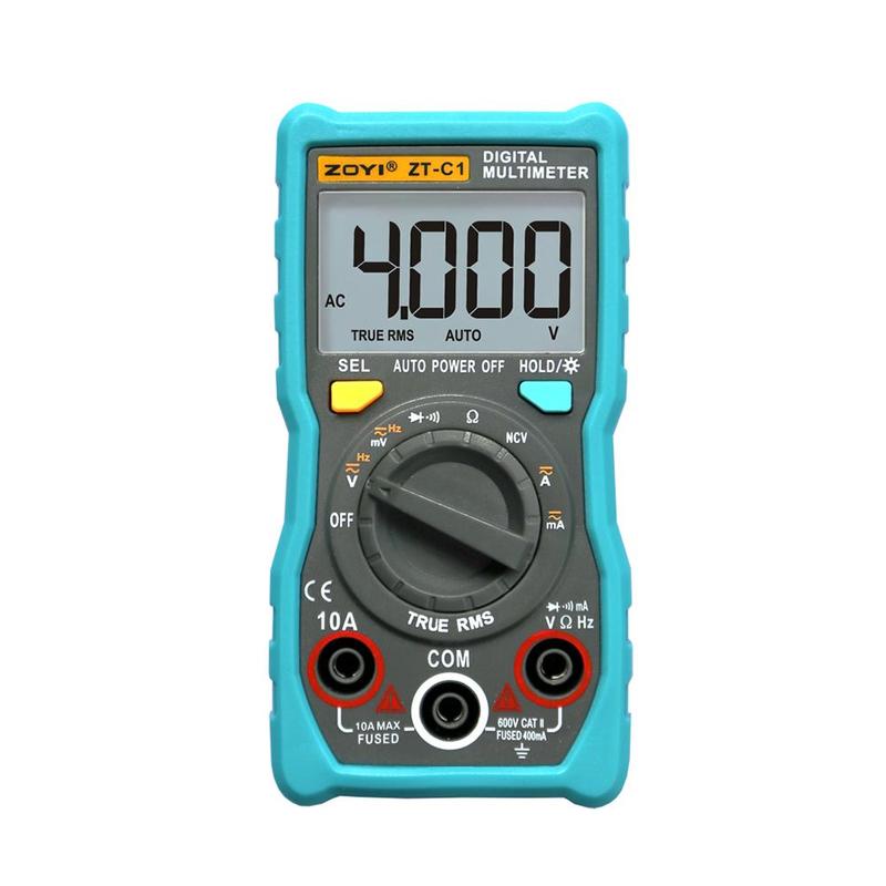 ZOYI ZT-C1 Multimeter 4000 Counts Digital Auto-Ranging Temperature ...