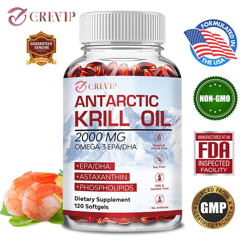 Minyak Krill Antartika, Grevip, 2000 mg dengan Omega-3 EPA dan - TikTok ...