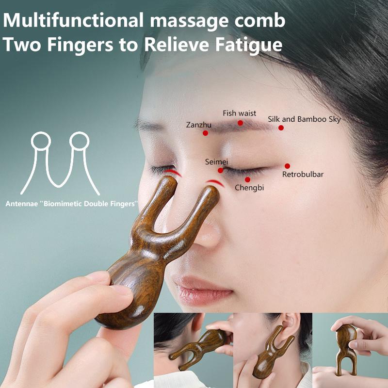 Sandalwood Massage Comb With Acupoint Map Body Meridian Comb - TikTok ...