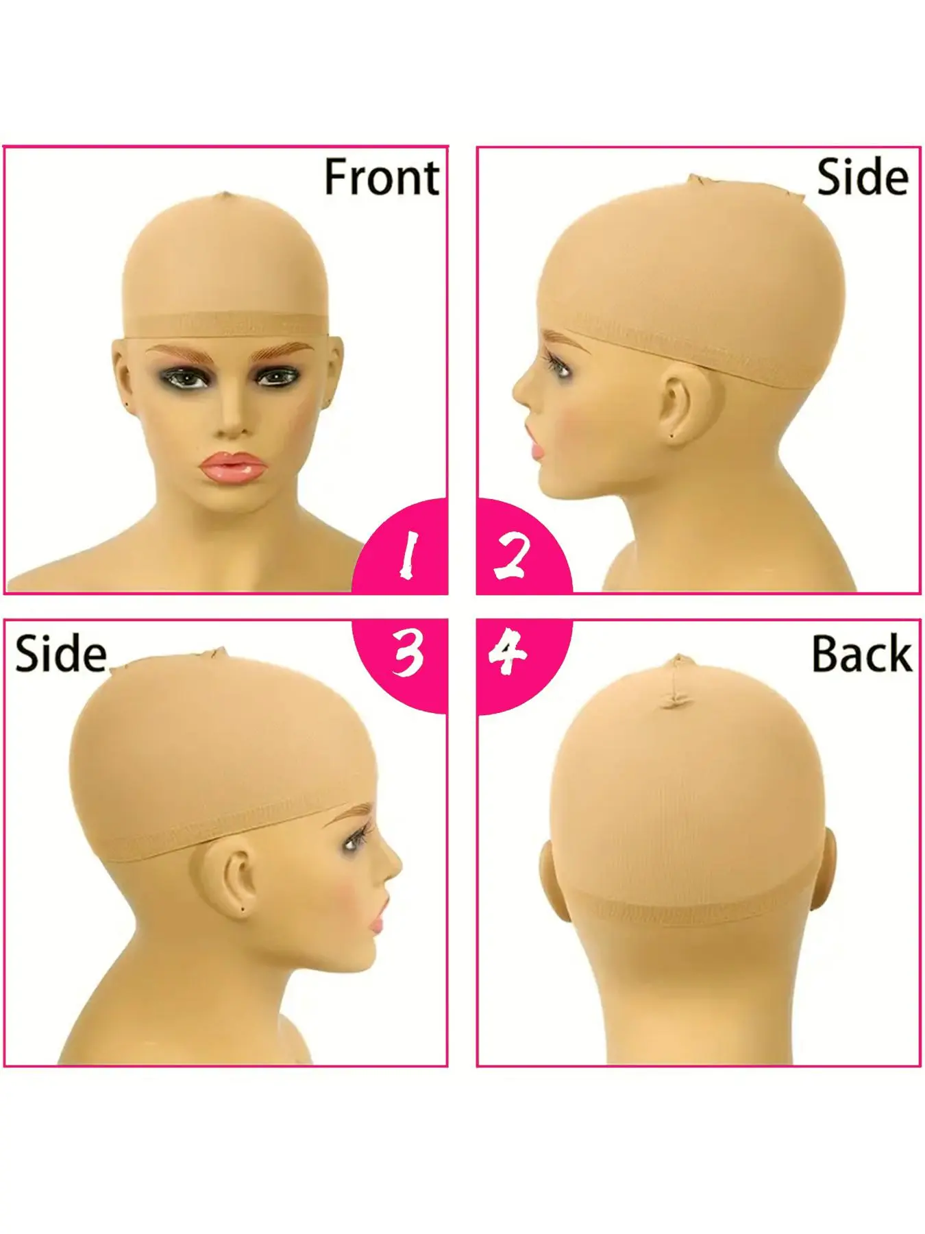 Flexible and Breathable Wig Cap (1 Piece), Elastic Breathable Invisible ...