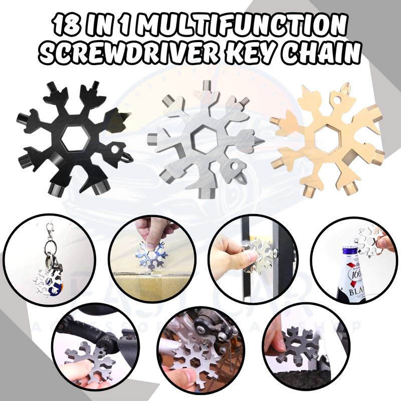 Screwdriver 18 in 1 Multifunction Snowflake Snow Wrench Portable ...