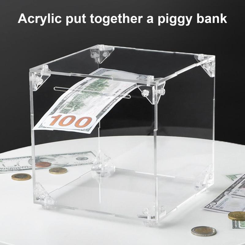 Yiyebao- Acrylic Money Box Acrylic Savings Container Large Capacity ...