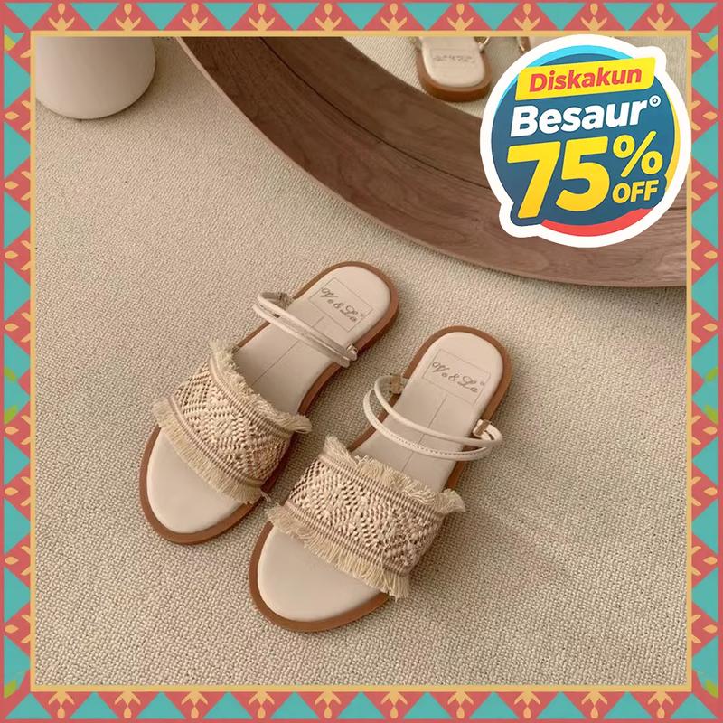 Sandal Satu Tali Tenunan Roman Retro, Ketibaan Baru pada tahun - TikTok ...