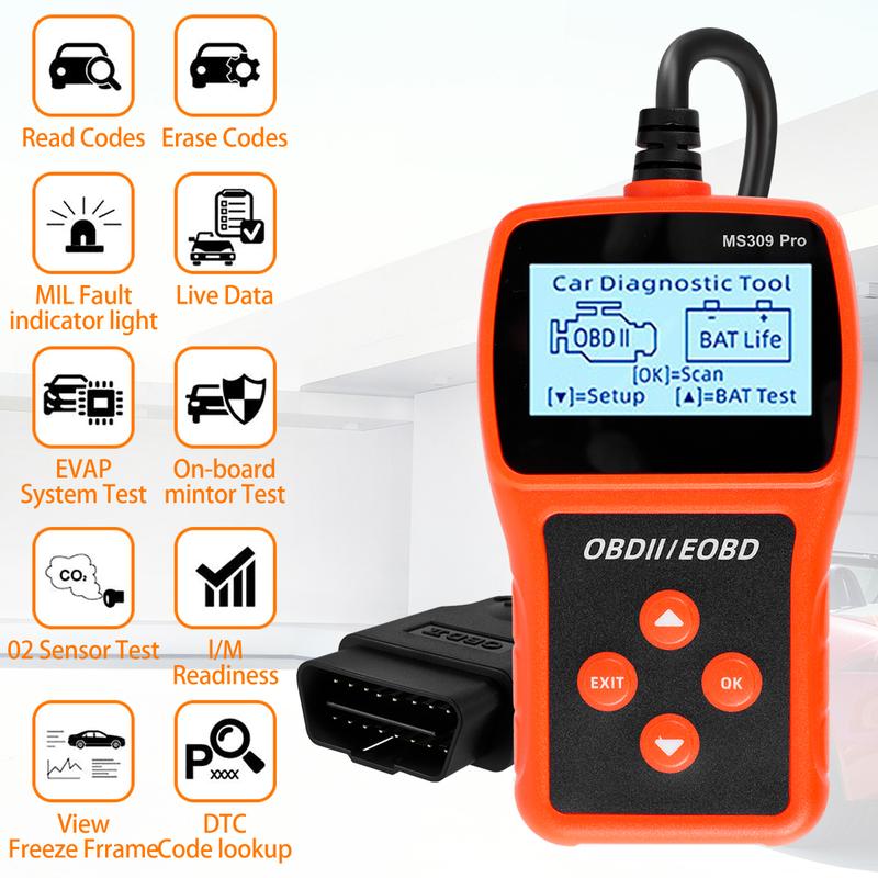 Car Scanner Professional Engine Fault Code Reader 2.4inch Screen ...