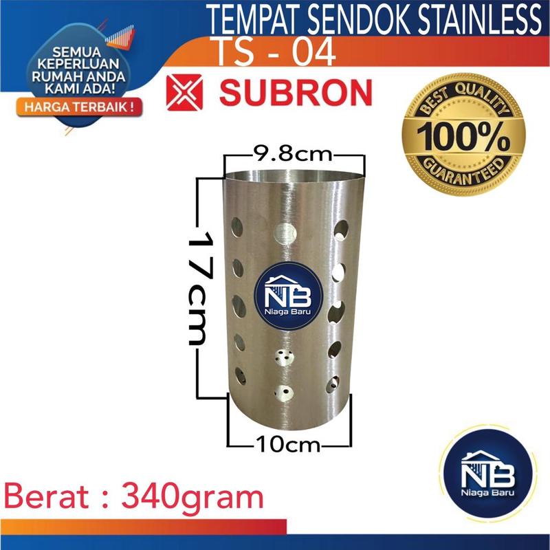 Tempat Sumpit Sendok Garpu Sedotan Stainless Tebal SUS 304 TS04 subron ...