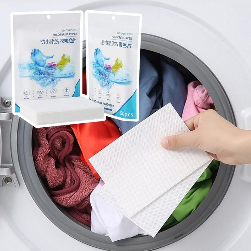 oninof 50PCS Convenient White Anti-staining Dyeing Laundry Tablets ...