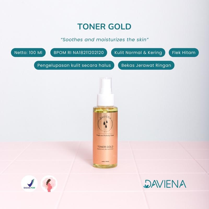 TONER GOLD BY DAVIENA SKINCARE Facial - Shop | Tokopedia