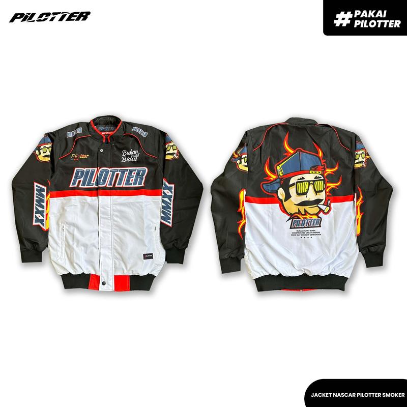 JAKET NASCAR SMOKER HITAM PILOTTER ORIGINAL - Shop | Tokopedia